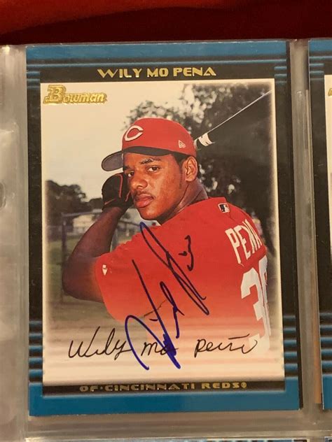 Wily Mo Pena Autographed Signed 2002 Bowman Card Reds Coa Ebay