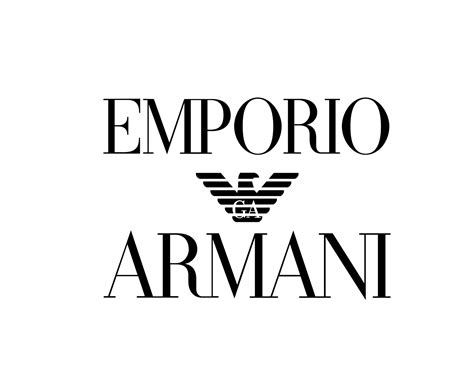 Emporio Armani Logo Brand Clothes Symbol Black Design Fashion Vector