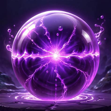 A Purple Sphere With Purple And Purple Lights And A Purple Background