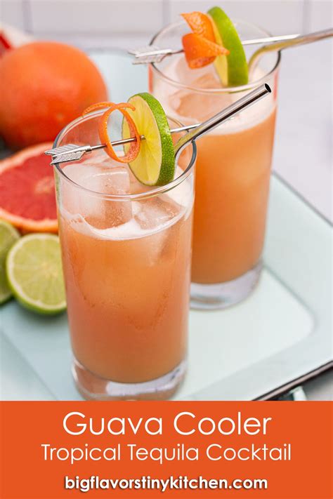 Guava Cooler Tequila Cocktail Recipe Tropical And Refreshing