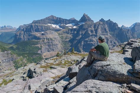 Backpacker At Boulder Pass Glacier National Park Alan Majchrowicz