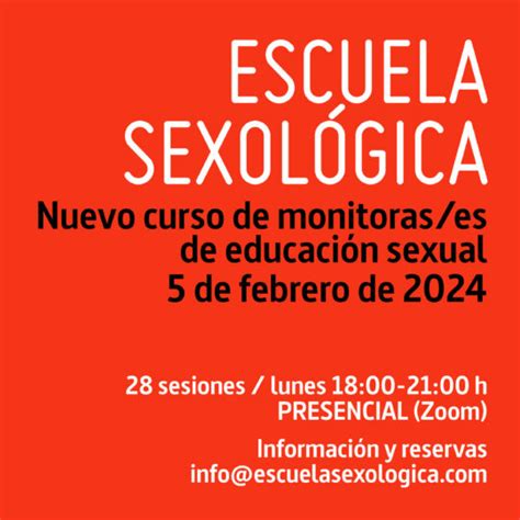 Nuevo Curso Para Monitorases De Educación Sexual Golfxs Con Principios