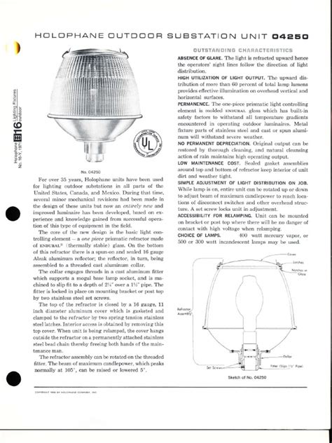 Holophane Outdoor Lighting Overview Pdf Lighting Incandescent