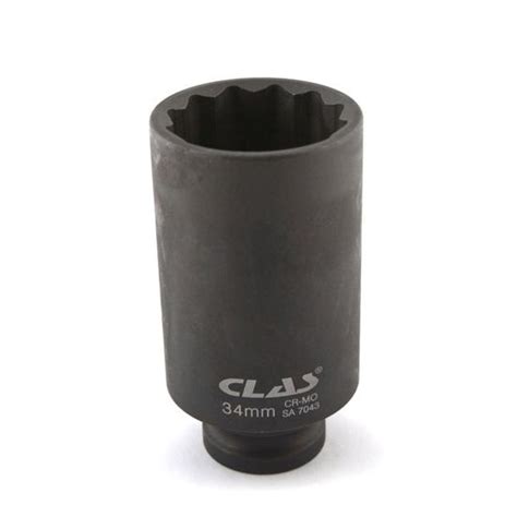 Douille à Choc écrou Moyeu Vag 12 Pans 34mm 12 L85mm Cr Mo Sa 7043