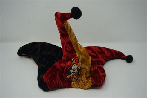 Disneyland Goofy Jester Hat Red Gold Black Disney Goofys Hat Co ~☆free Shipping☆ 4554495437