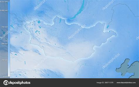Annual Precipitation Mongolia Area Stereographic Projection Legend Raw