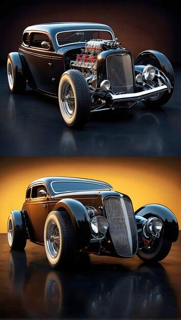 Carros De Corrida Clássicos Carros Vintage Retrô Velhos Mas Bons Renderização E Ilustração