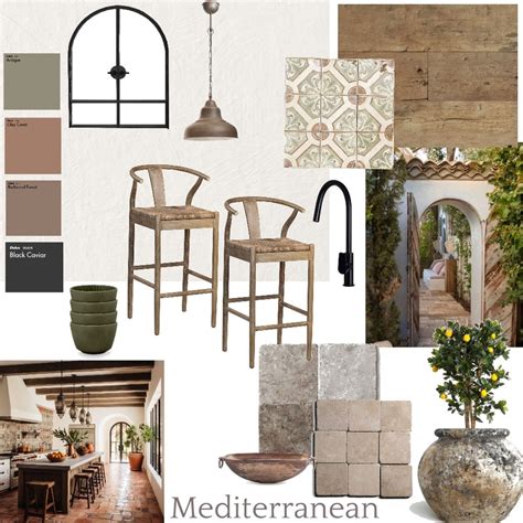 Mediterranean Interior Design Mood Board By Courtney Hazbic Interiors