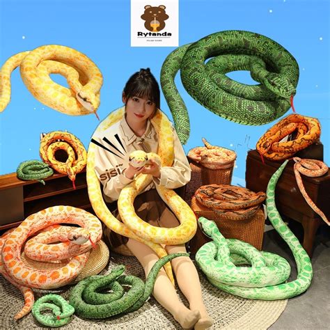 In Stock 160cm Python Plush Toy Dễ Thương Vàng Python Ragdoll Quà Tặng