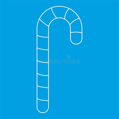 Long Candy Cane In A Blue Wrapper On A White Background Stock Vector Illustration Of