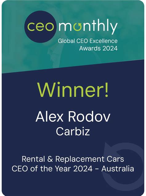 Ceoawards Excellenceinleadership Rentalcars Replacementcars