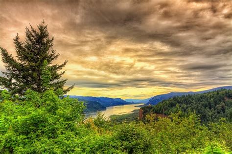 Columbia River Gorge Scenery Usa Rivers Sky Shrubs Hd Wallpaper Rare Gallery