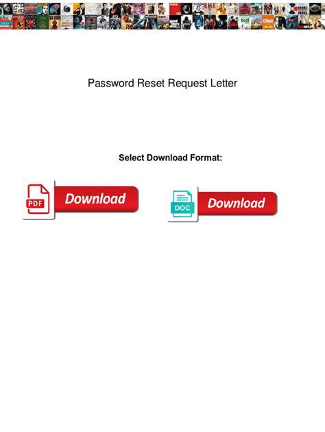 Fillable Online Password Reset Request Letter Password Reset Request