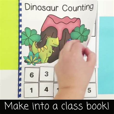 Interactive Tens Frame Math Book 1 20 Dinosaurs By The 4x6 Store