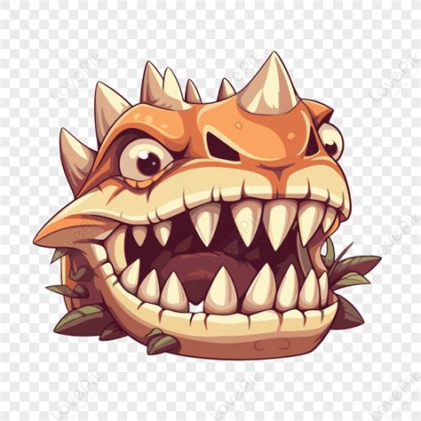 Sharp Teeth Vector Cartoon Sticker Png Free Download And Clipart Image