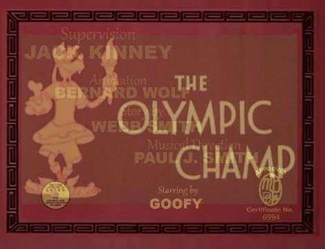 Merrie Melodies The Olympic Champ 1942 Fanmade Jack Kinney