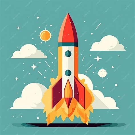 Premium Vector Rocket Illustration