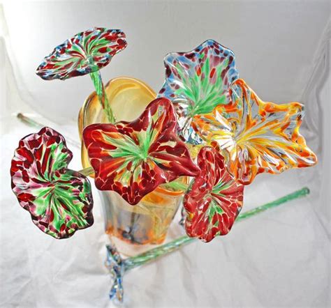 Murano Hand Blown Glass Flowers At Susan Burke Blog