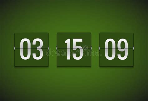 Countdown Timer Clock Counter Flip Vector Timer Template Display