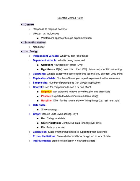 Scientific Method Notes Scientific Method Notes Context Response To