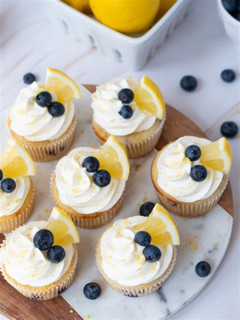 Lemon Blueberry Cupcakes Creme De Lacombe
