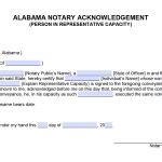 Free Alabama Notary Acknowledgement Forms Pdf Word