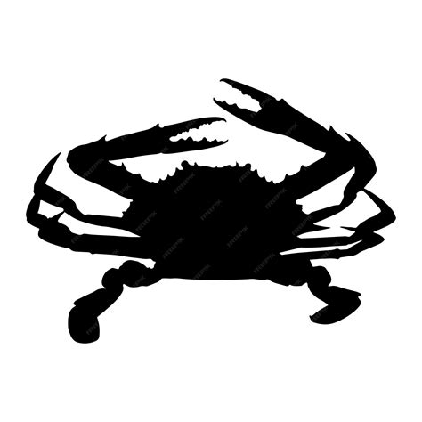 Premium Vector Crab Silhouette Vector Black Color On White Background