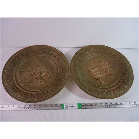 Large Pair Of Ceramic Plaques Bodnarus Auctioneering