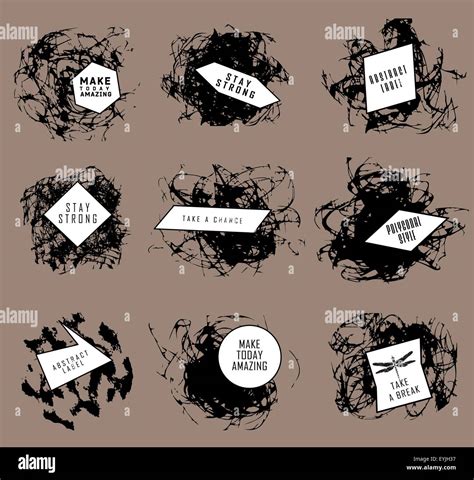 Abstract Set Of Blobs Splash Labels Stock Vector Image And Art Alamy