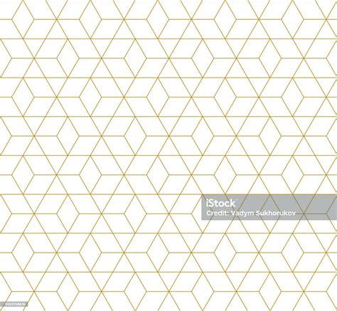 Vector Seamless Rhombus Pattern Abstract Geometric Background Stylish Linear Texture Stock