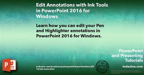 Edit Annotations With Ink Tools In Powerpoint 2016 For Windows