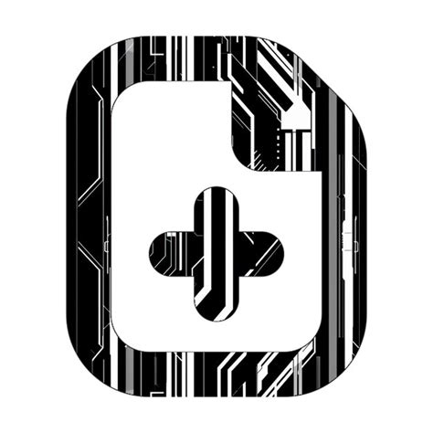 Premium Photo Add Document Icon Black White Technology Texture