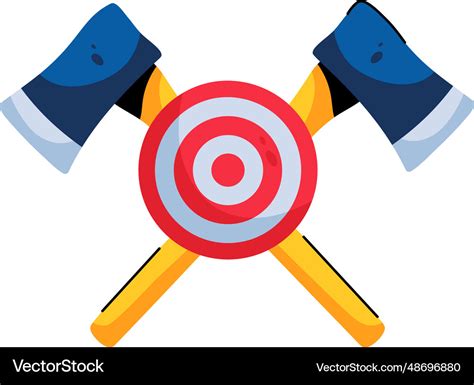 Axe Throwing Royalty Free Vector Image Vectorstock