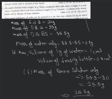 Density Bottle And Ii Density Of The Liquid6 An Empty Density Bottle