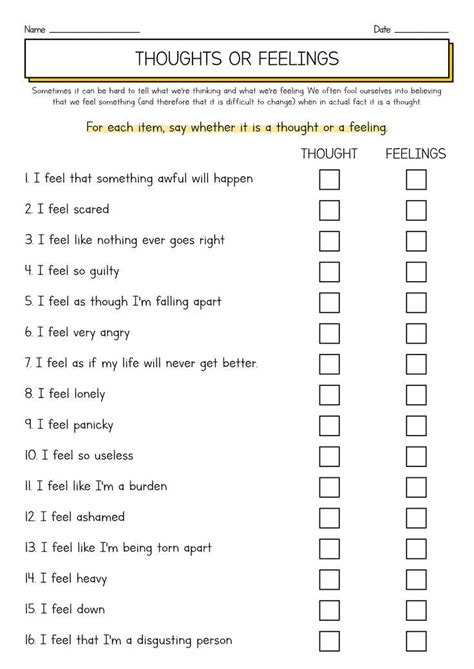Cognitive Behavioral Thought Worksheets Obsessive Thoughts Worksheet