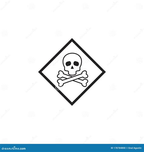 Poison Symbol Lgoo Design With Using Skull And Cross Bones Icon