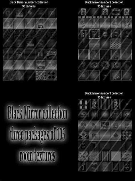 Black Mirror Collection Three Packages Of 105 Room Textures
