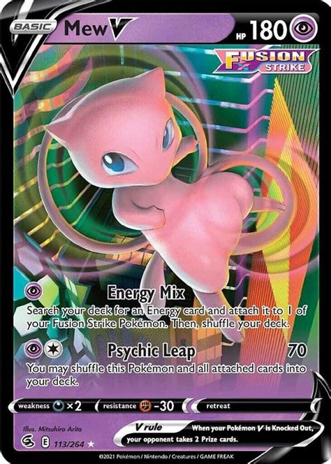 Mew V Pokemon Cards Price Guide Sports Card Investor
