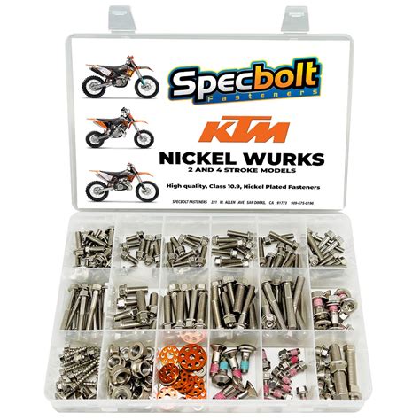 Nickel Wurks Ktm Fit Bolt Kit By Specbolt Fasteners Sx Sxf Exc Xc 2 And 4