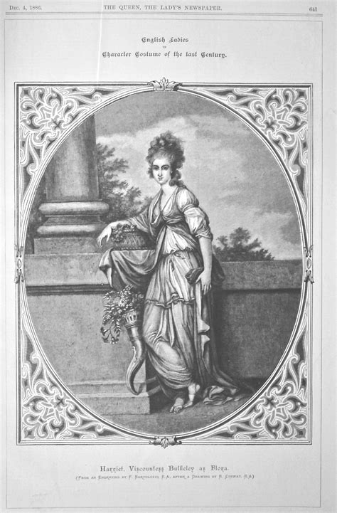 Harriet Viscountess Bulkeley As Flora 1886