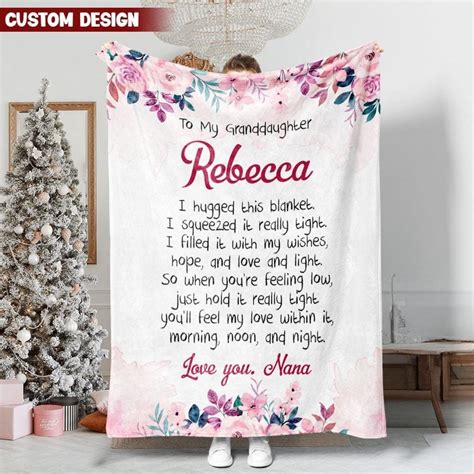 To My Granddaughter Blanket Personalized T For Granddaughter
