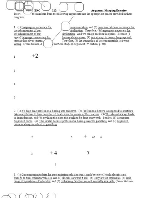 Argument Mapping Exercise Pdf