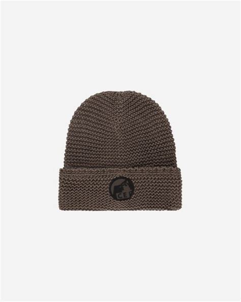 Cav Empt Pre Cog Cotton Knit Cap Khaki In Brown For Men Lyst