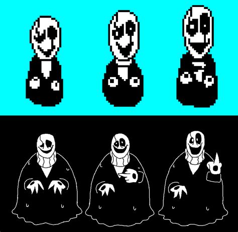 Combined W D Gaster Sprite 2 By Abbysek On Deviantart