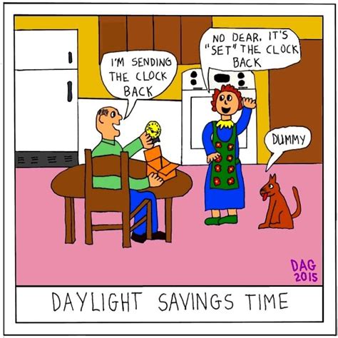 Daylight Savings Time Cartoons Groovy Clock Daylight Saving Time