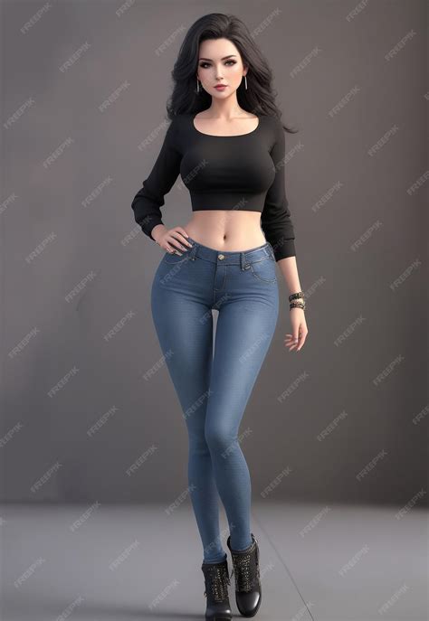 Premium Ai Image A Stylish Woman Full Body 3d Arts 3d Photo Portrait