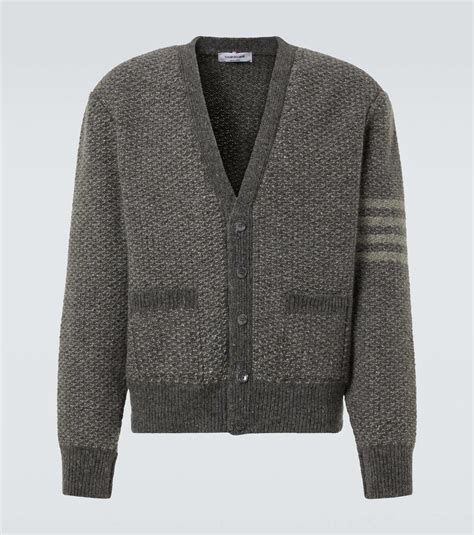 Thom Browne Donegal 4 Bar Wool And Mohair Cardigan Thom Browne