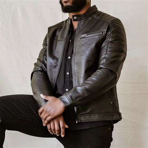 Black Metallic Leather Jacket Cropped Metallic Jacket