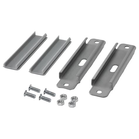 Vidga Ceiling Bracket For 2 Curtain Rails Silver Colour Ikea
