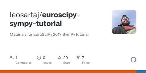 Github Leosartajeuroscipy Sympy Tutorial Materials For Euroscipy